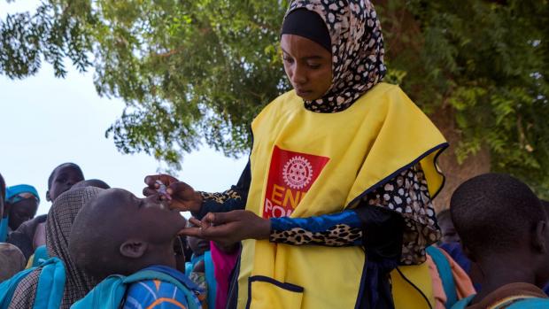 Rotary has been working to eradicate polio for more than 30 years